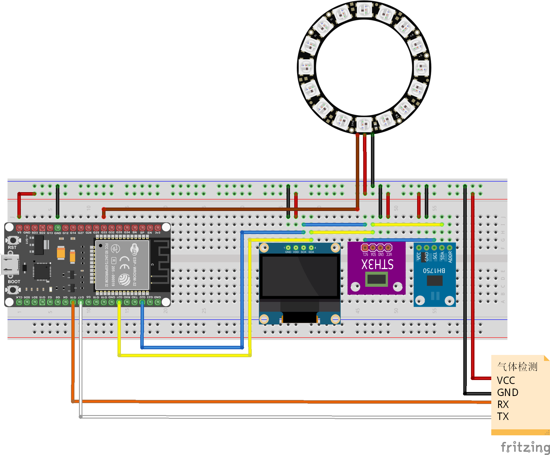 Fritzing软件绘制Arduino面包板接线图传感器模块库文件243_bh1750仿真fritzing-CSDN博客