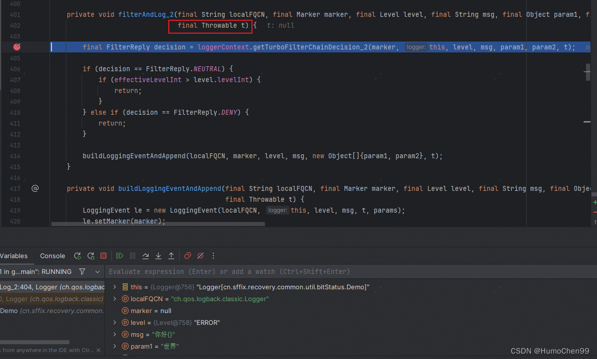 【深入日志打印】log.error(“你好{}“, “世界“, e)；只有一个占位符是否会打印后面多出的参数呢？（详细跟进源码讲解调试分析）-CSDN博客