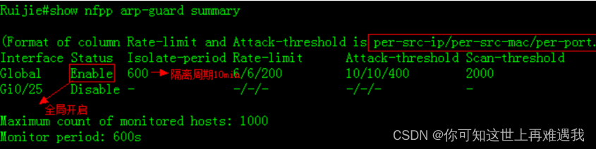 锐捷交换机——安全功能：NFPP_no nfpp arp-guard enable-CSDN博客