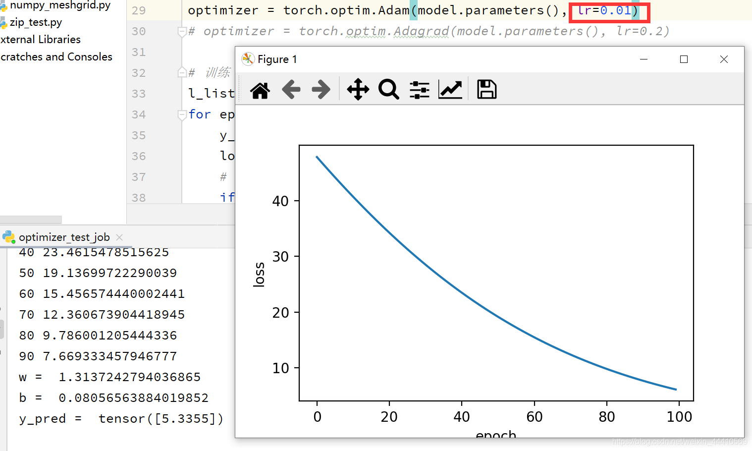 pytorch 深度学习实践 第5讲 pytorch实现线性回归_self.linear(x)-CSDN博客