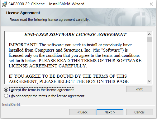 CSI SAP2000 v22详细安装教程（图文安装步骤）_sap2000v22打开慢-CSDN博客