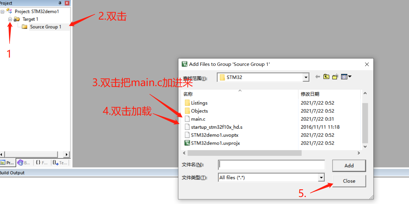 STM32如何新建工程+寄存器点亮LED灯_stm32在main.c添加icode-CSDN博客