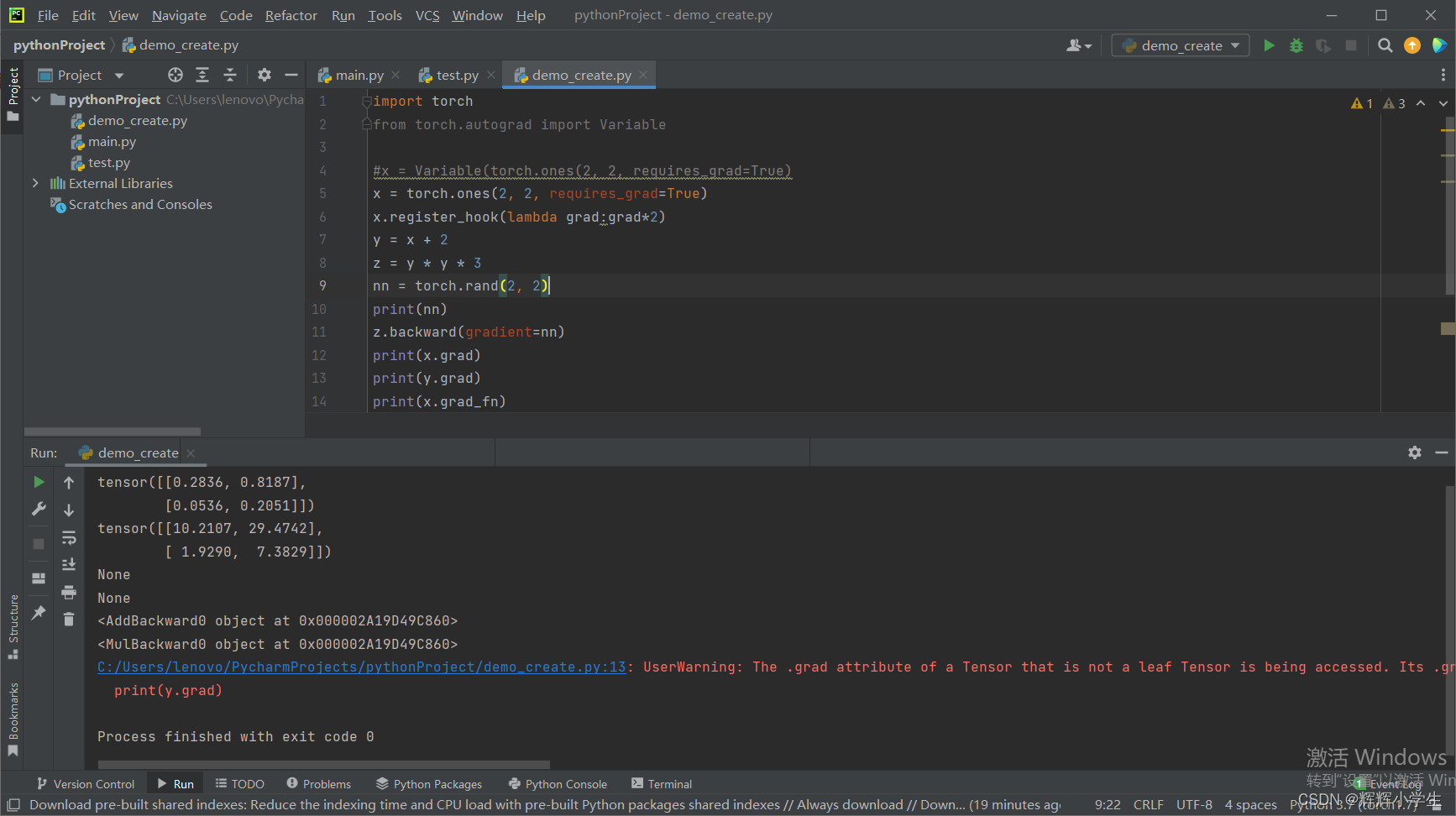 Pytorch中Autograd的例子-CSDN博客