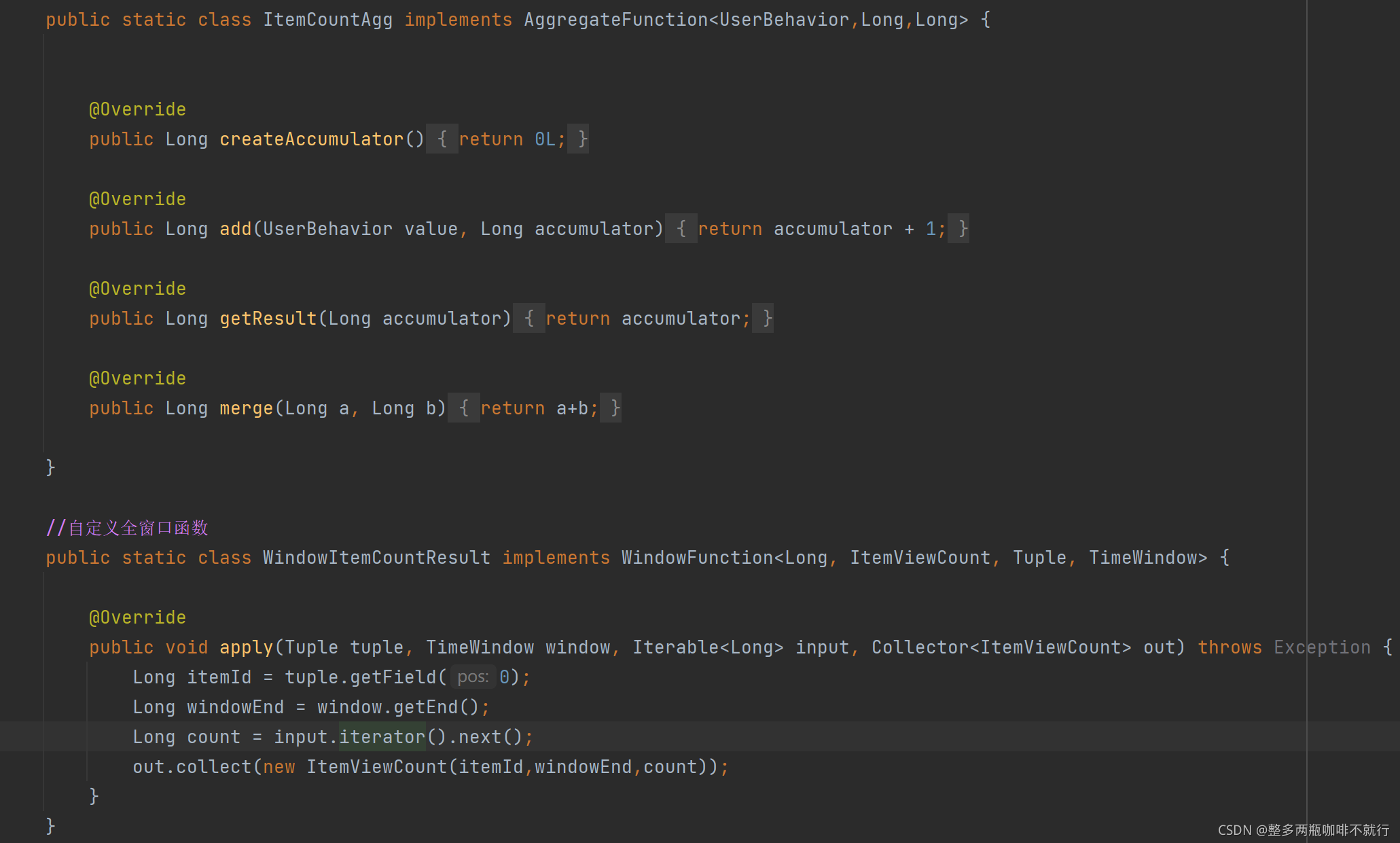 Flink Aggregate算子求和、计数案例_flink keyed之后求总和-CSDN博客
