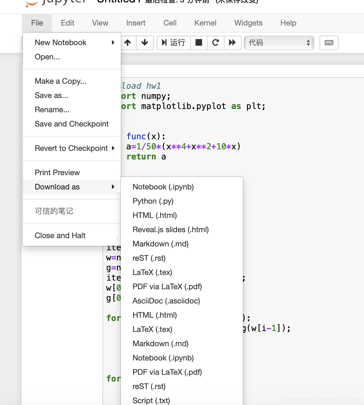使用jupyter Notebook读取py文件并导出为pdfjupyter Notebook导出py文件 Csdn博客 3338