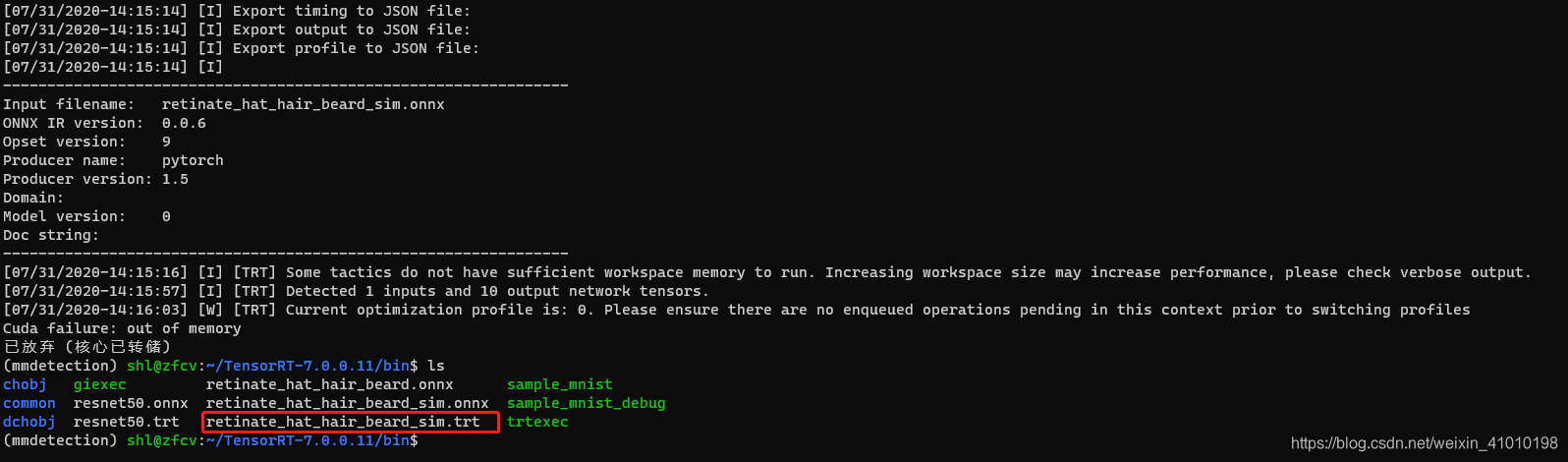 把onnx模型转TensorRT模型的trt模型报错：Your ONNX model has been generated with INT64 weights. while TensorRT ...