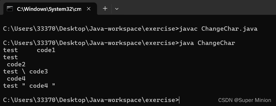 Java重修笔记 第二天 使用命令运行程序、转义字符、注释、dos命令java启动命令转义 Csdn博客