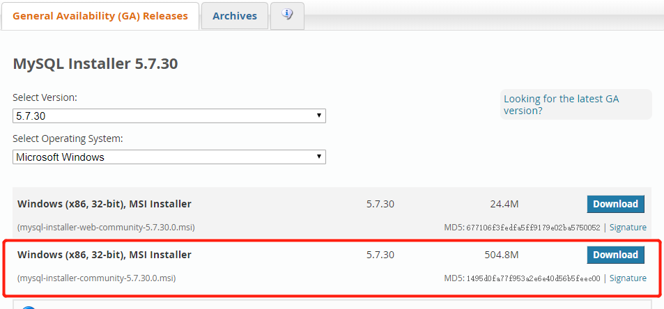 Windows mysql 5.7 msi版、mysql 8.0 msi版下载、安装教程，附详细图文_mysql5.7下载-CSDN博客