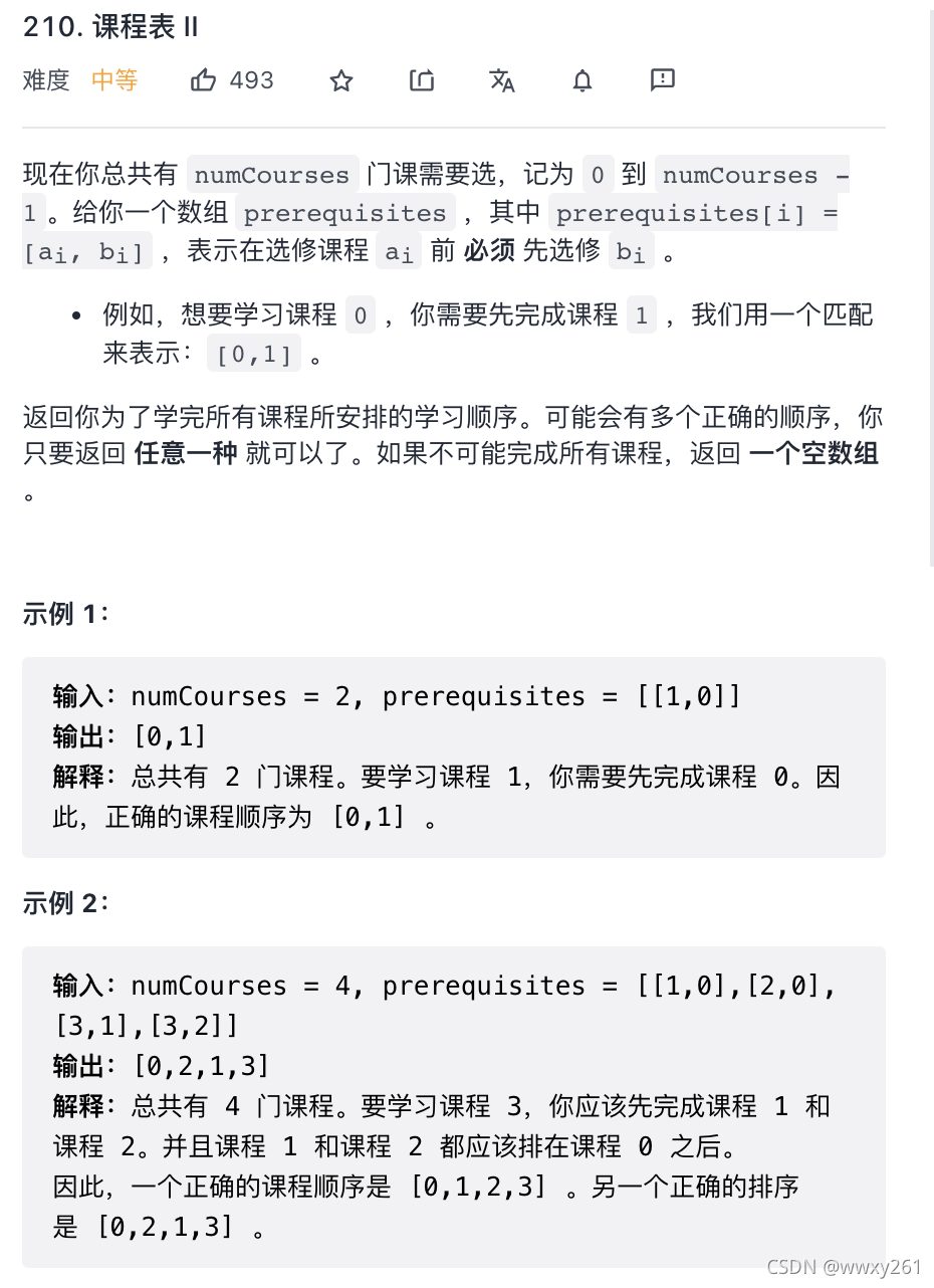 Leetcode 210 课程表 Ii （建图拓扑排序）leetcode 建图 Csdn博客 4473