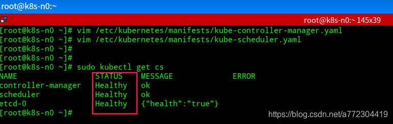 K8S报错：controller-manager Unhealthy Get http://127.0.0.1:10252/healthz: dial tcp 127.0.0.1:10252 ...