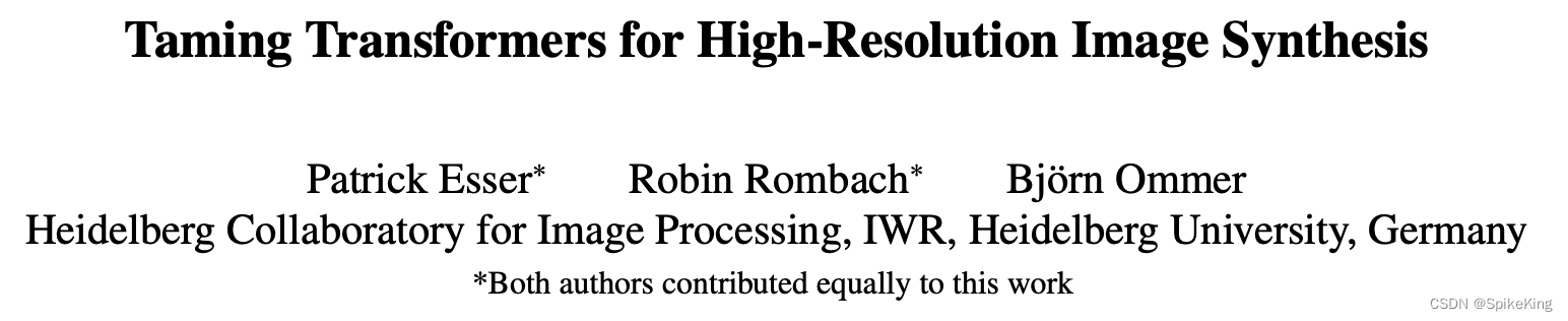Paper - VQGAN: Taming Transformers for High-Resolution Image Synthesis 简读_大模型 (LLM)-CSDN专栏