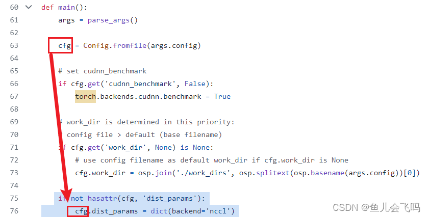 init_dist(args.launcher, **cfg.dist_params)什么意思？-CSDN博客