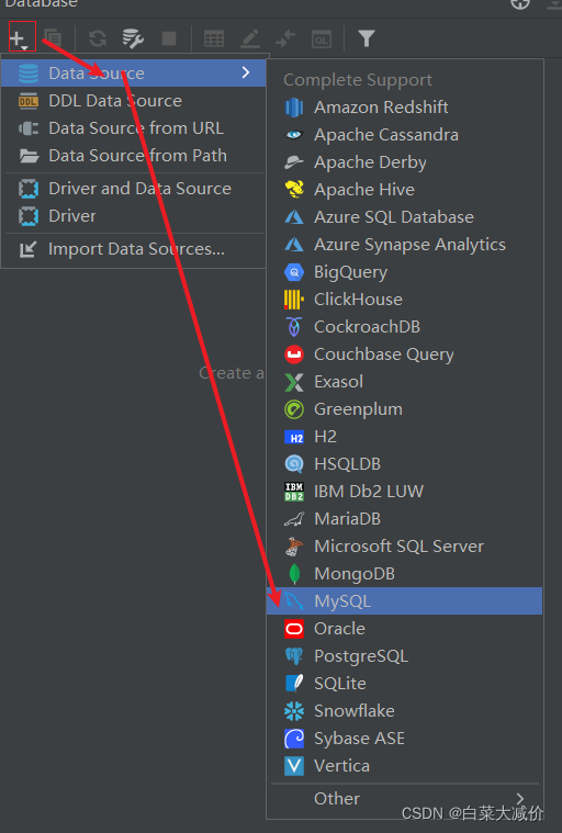 关于pycharm连接MySQL出现 No data sources are configured to run this SQL and provide ...问题解决方法-CSDN博客