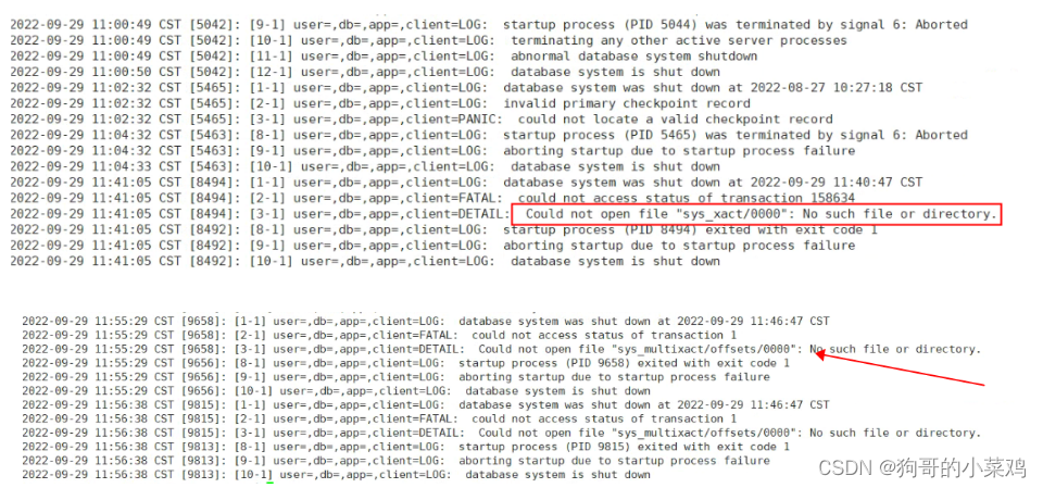 could not locate a valid checkpoint record(KingbaseES)-CSDN博客