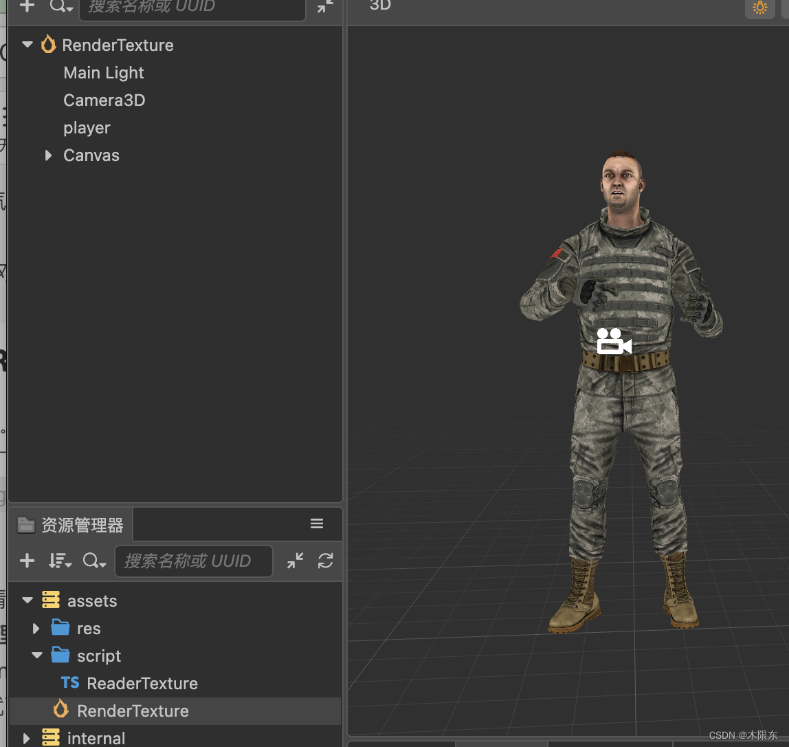 【CocosCreator 3.x】使用 RenderTexture 实现 3D 渲染在 UI 上 =＞ 攻略_cocos creator rendertexture-CSDN博客