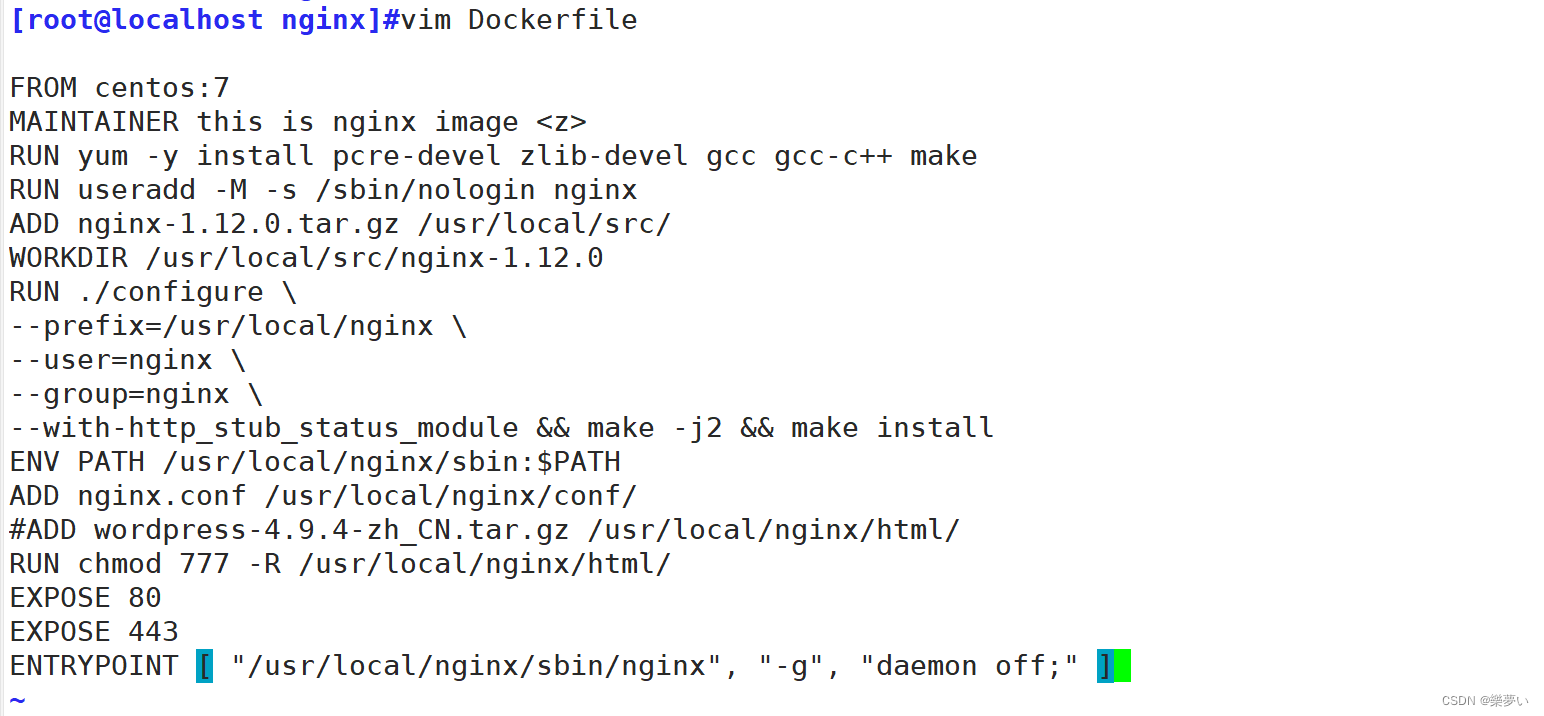 Dockerfile 搭建 LNMP + Wordpress_wordpress dockerfile-CSDN博客