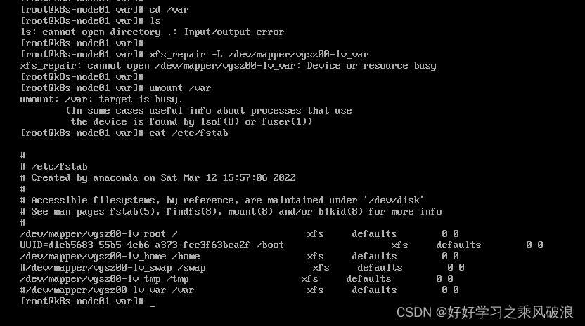 VMware虚机启动报Internal error xfs_want_corrupted_goto 和Internal error xfs_want_corrupted_return报错_虚拟 ...