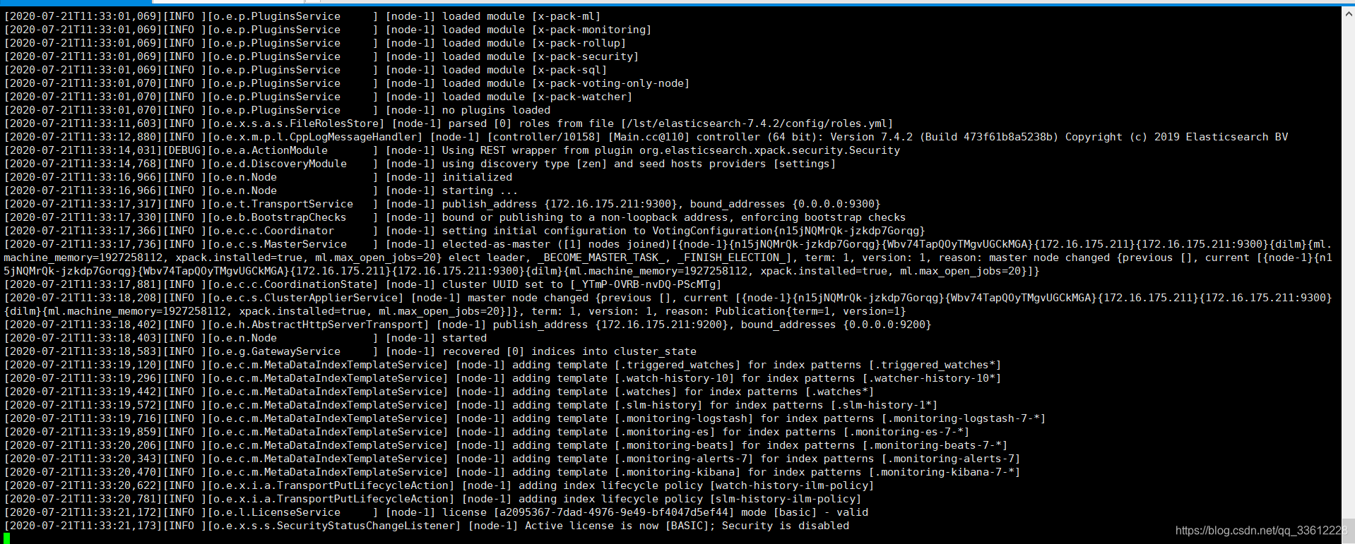 linux安裝Elasticsearch7.4.2和kibana7.4.2并配置_liunx+docker+elasticsearch7.4.2+kibana7.4.2+ ik7.4-CSDN博客