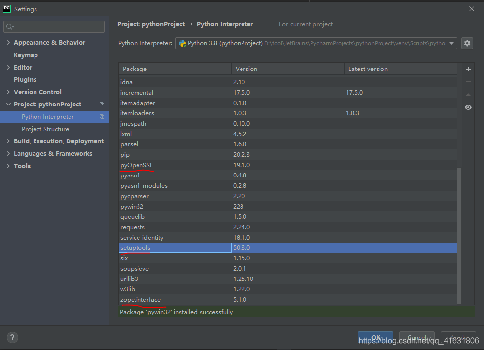 pycharm Python3.8安装scrapy失败的解决方法_scrapy 在python3.8.10不了-CSDN博客