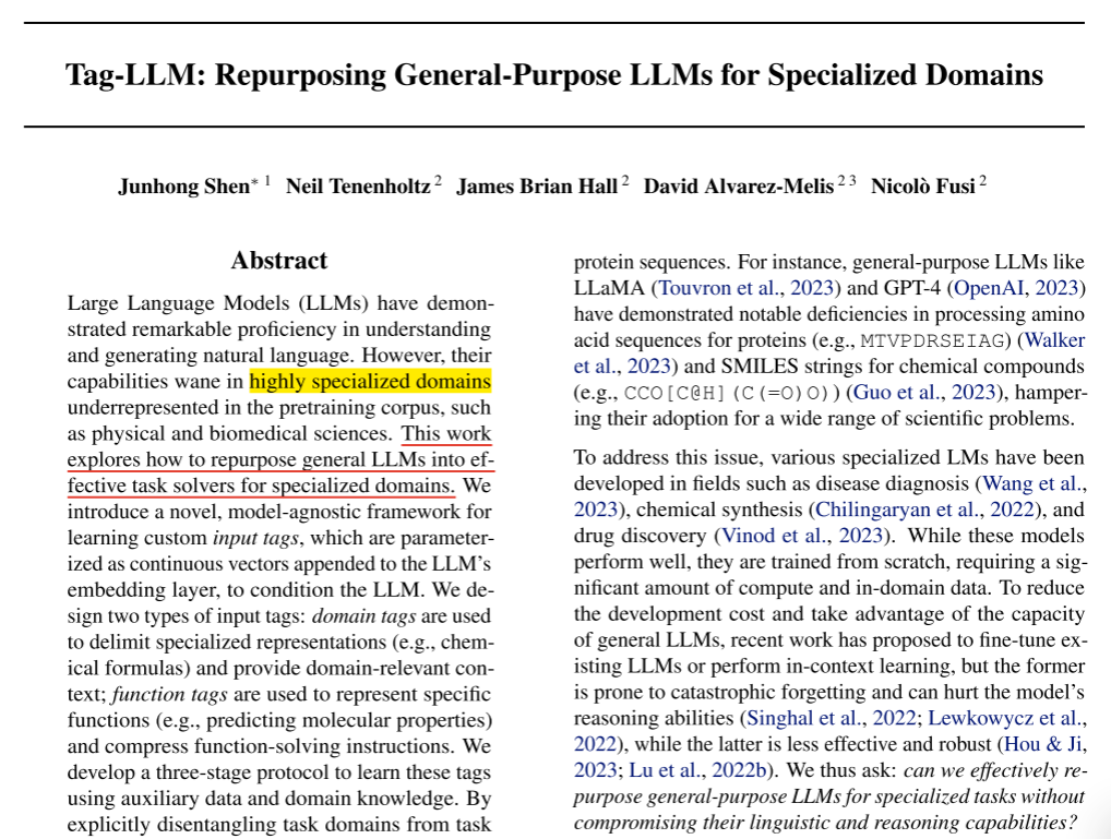 微软 & CMU - Tag-LLM：将通用大语言模型改用于专业领域_tag-llm: repurposing general-purpose llms for spec-CSDN博客