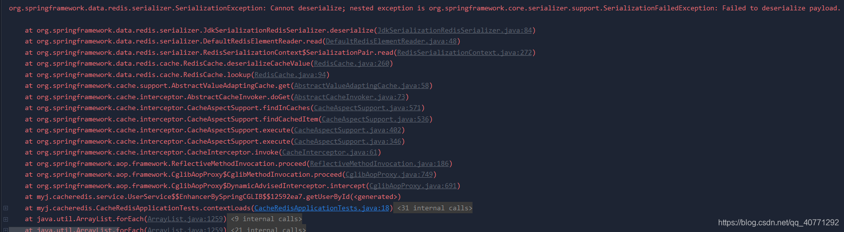 在Spring与Redis整合过程中出现.serializer.SerializationException: Cannot deserialize_spring redis反序列化 ...