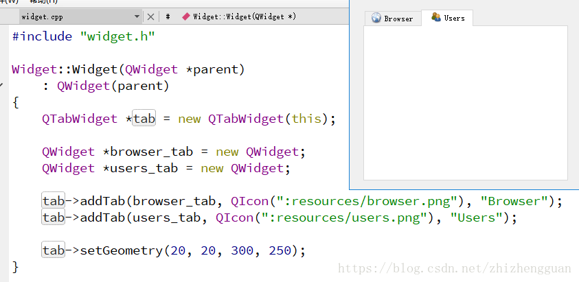Qt：QTabWidget_qt调用基类函数-CSDN博客