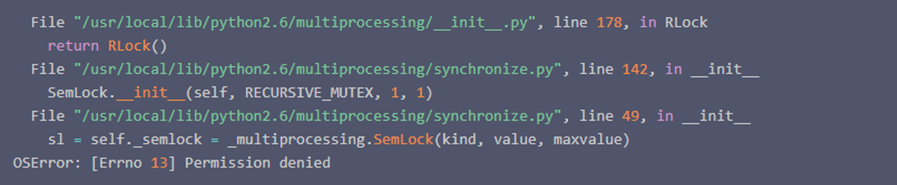 python深度学习遇到multiprocessing/synchronize.py报错为Permission Denied_shm mount: permission denied-CSDN博客