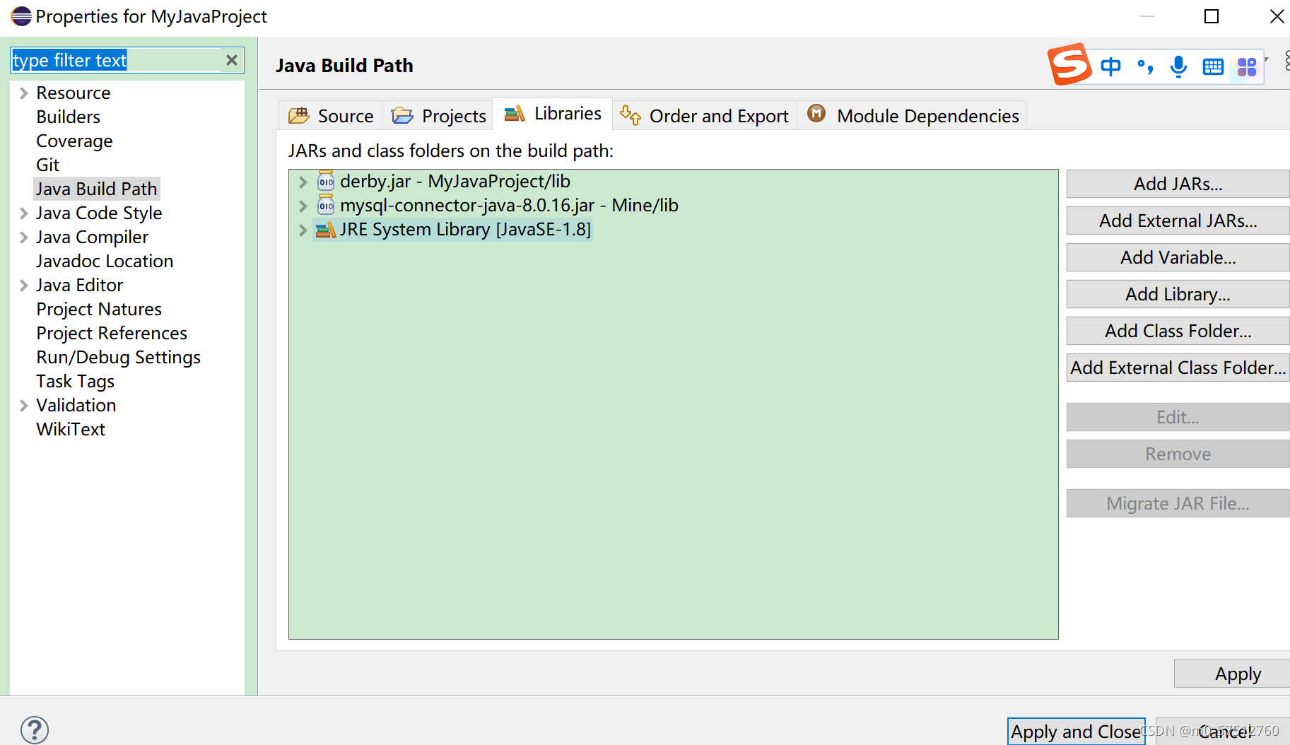 java.lang.ClassNotFoundException: com.mysql.cj.jdbc.Driver(eclipse)_eclipse java.lang ...
