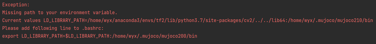 mujoco环境变量报错：Missing path to your environment variable._pycharm 无法运行mujoco 终端可以-CSDN博客