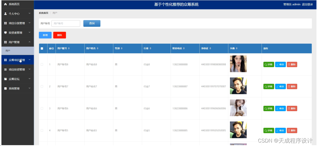 Javaphpnodejspython基于个性化推荐的众筹系统【2024年毕设】 Csdn博客 