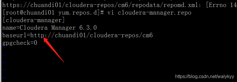 CDH6.3 failure: repodata/repomd.xml from cloudera-manager: [Errno 256] No more mirr_cdh里面reodata ...