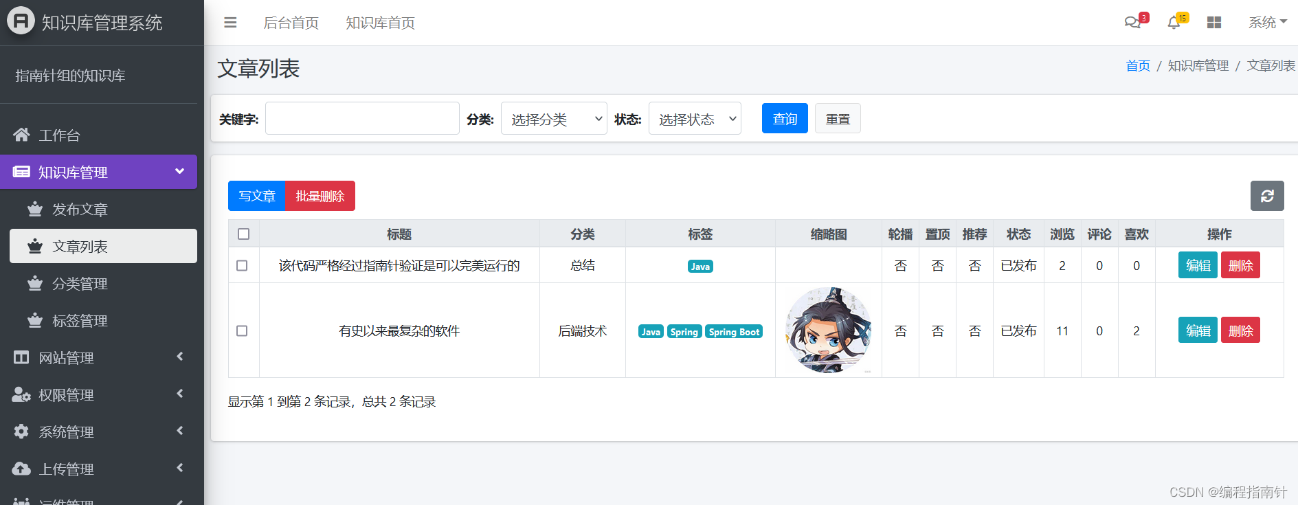 基于springboot开发的知识库管理系统的设计与实现知识库管理系统代码 Csdn博客