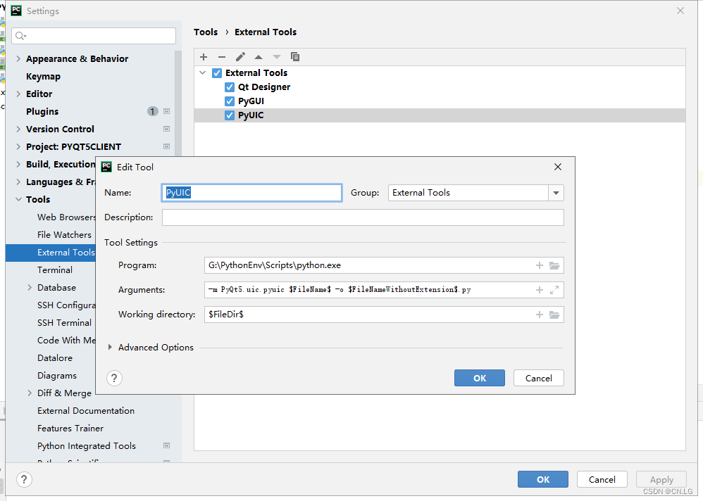 PyCharm 安装PyQt5及其工具（Qt Designer、PyUIC）详细教程_pycharm安装pyqt5及其工具-CSDN博客