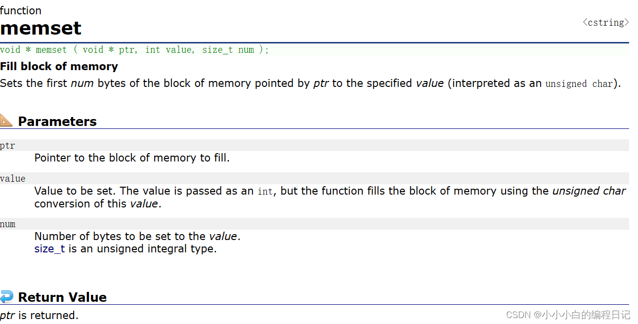 关于C语言内存函数的模拟实现（3）——memset、memcmp_memst-CSDN博客