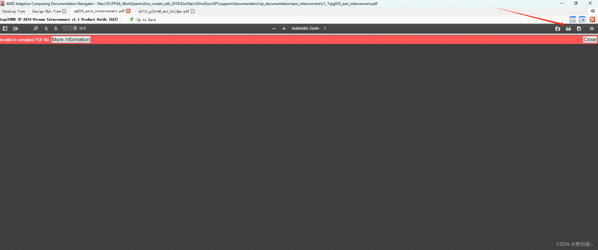 xilinx DocNav打不开以及格式错误：不是一个PDF文件或该文件夹已损坏-CSDN博客
