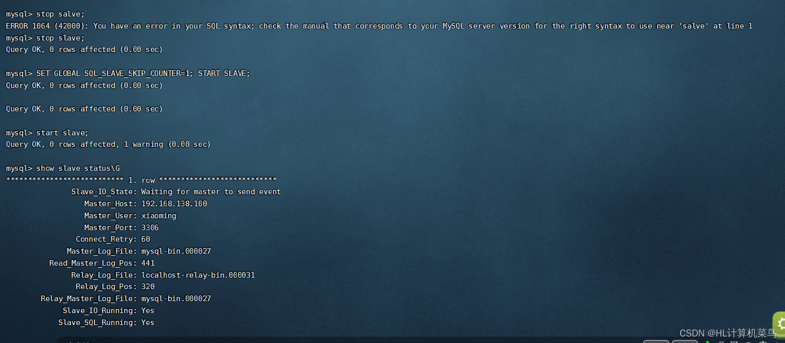 如果是Slave_SQL_Running：no：-CSDN博客