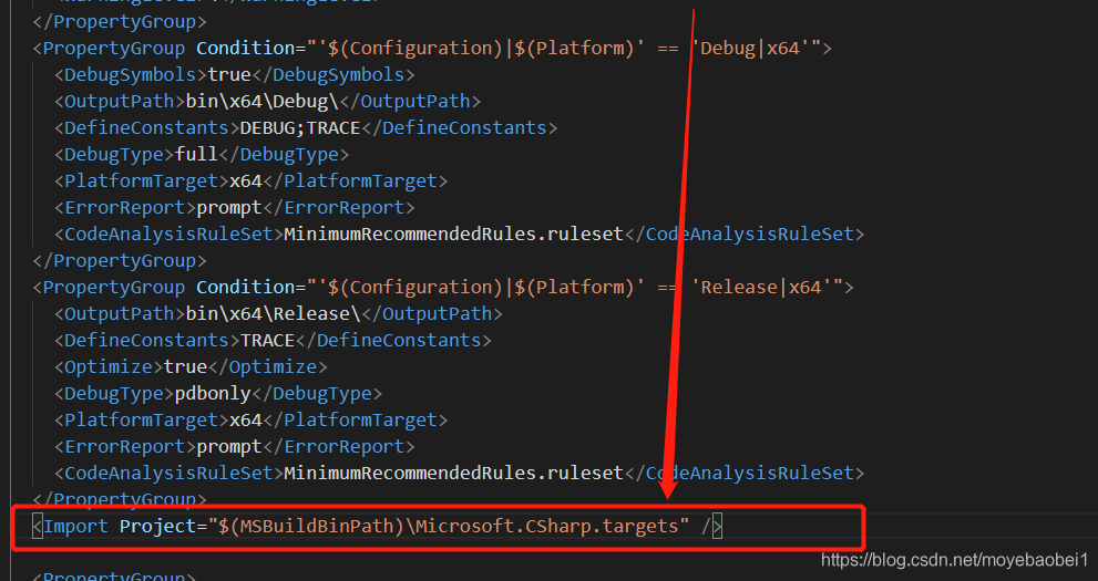 c#编译错误：error : The OutputPath property is not set for project ‘xxx.csproj‘. Please check to make ...