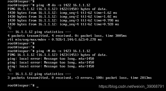 【Linux】Linux ping参数解析/禁止报文分片-M/ 设置包长-s/ 指定出接口-I/ 指定ping包个数-c / 发送ping包时间间隔-i_ping -m-CSDN博客