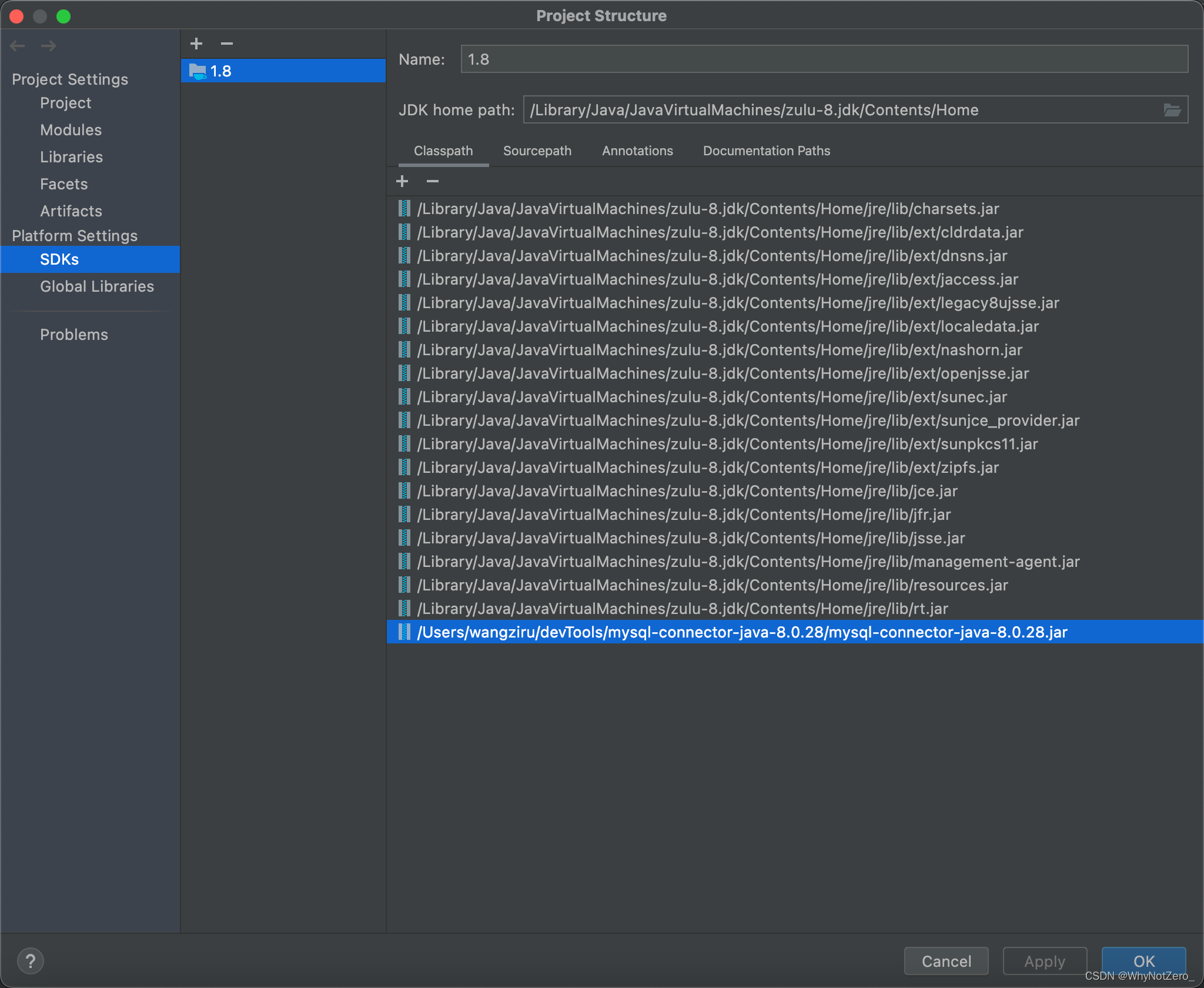 IDEA连接mysql数据库（Mac）_mac intellij idea ce 可以链接mysql-CSDN博客