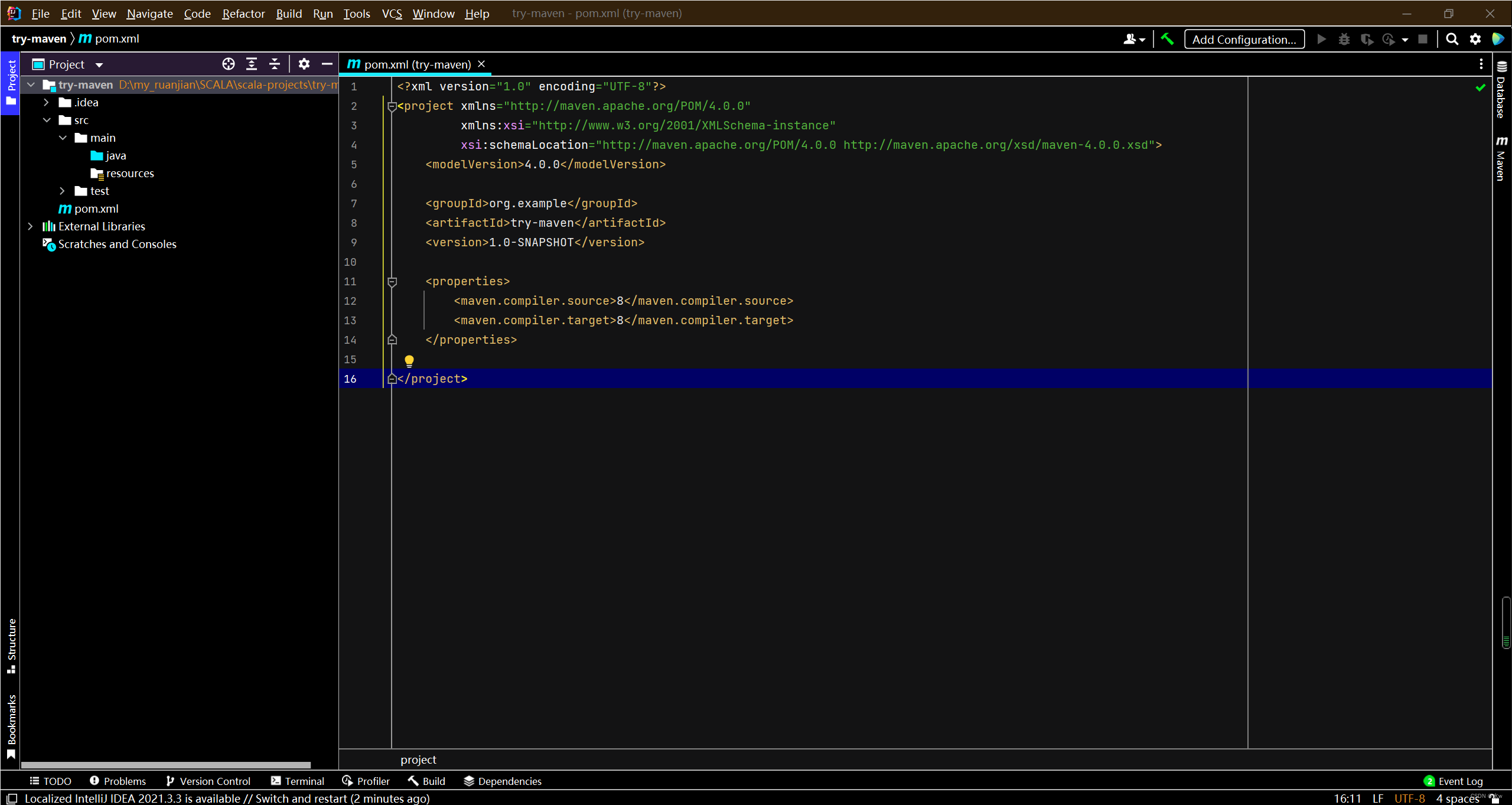 idea2021.3.3 创建maven-scala项目并解决遇到的问题：通过add frameworks support找到不到scala插件_add frameworks support没 ...