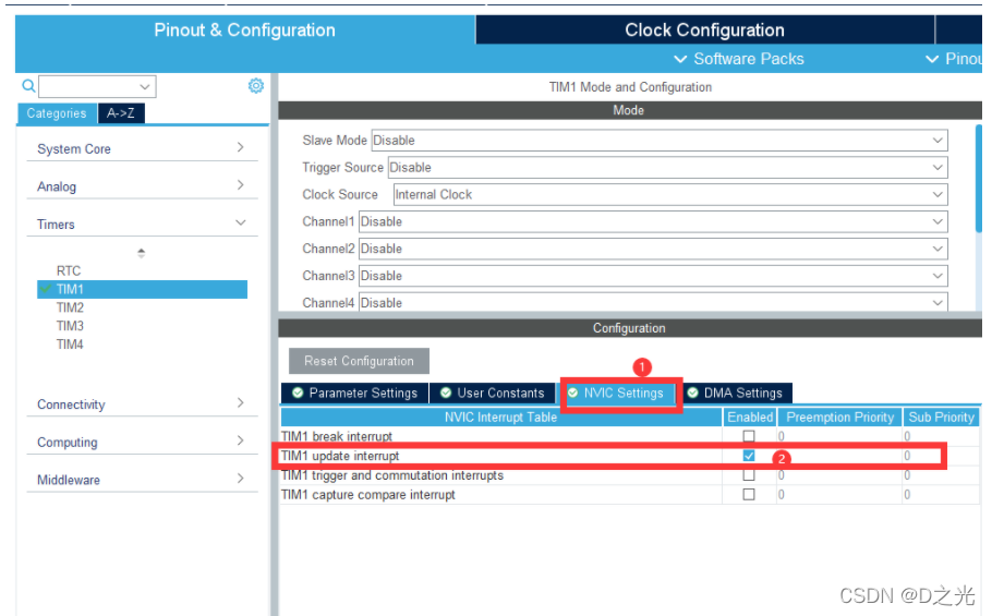 cubemx配置stm32(四)__STM32定时器中断TIMER_trigger event selection-CSDN博客
