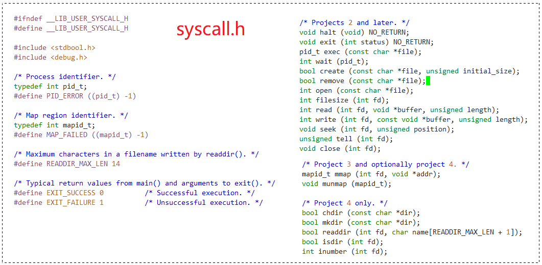 【Pintos】实现自定义 UserProg 系统调用 | 添加 syscall-nr 系统调用号 | 编写新的参数调用宏-CSDN博客