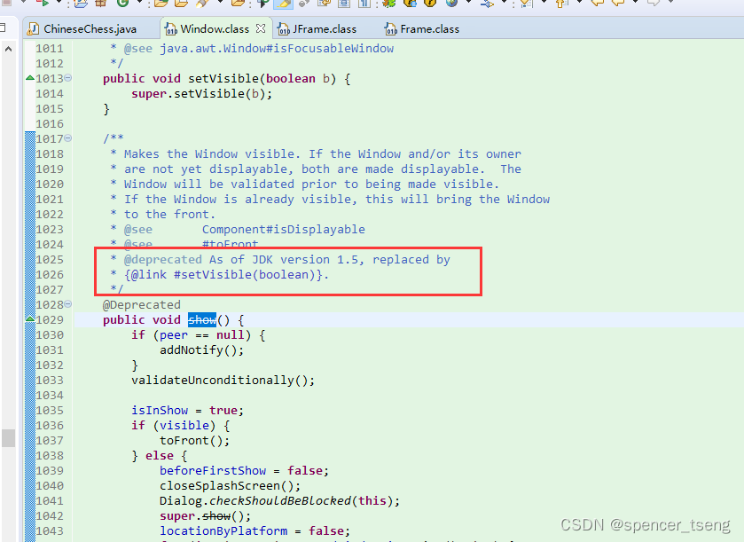 The method show() from the type Window is deprecated_the method showo ...