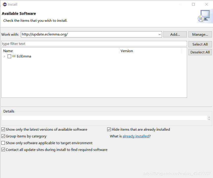 如何在Eclipse中安装EclEmma插件_ec markets脚本怎么安装-CSDN博客