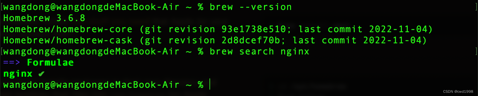 使用HomeBrew在本地安装和配置Nginx,-CSDN博客