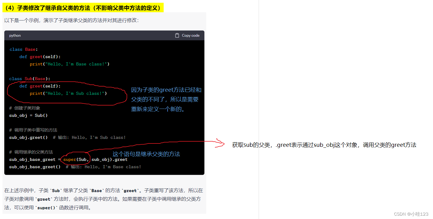 Python—子类对父类的继承and子类新增属性，方法，类的方法python子类增加属性 Csdn博客