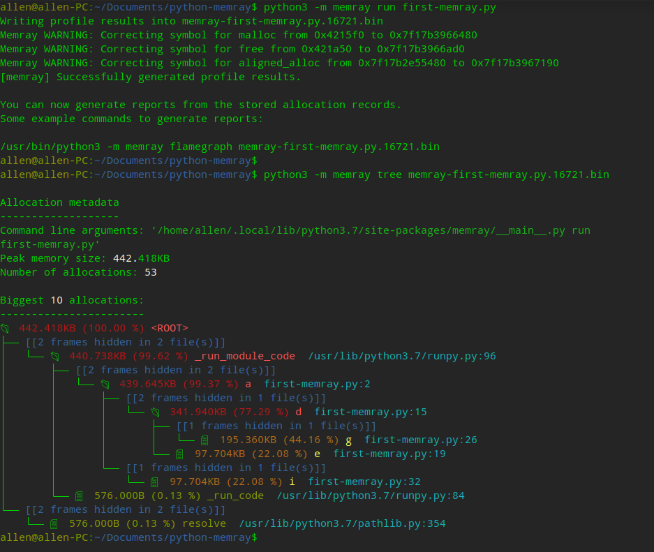 性能测试，python 内存分析工具 -memray-CSDN博客