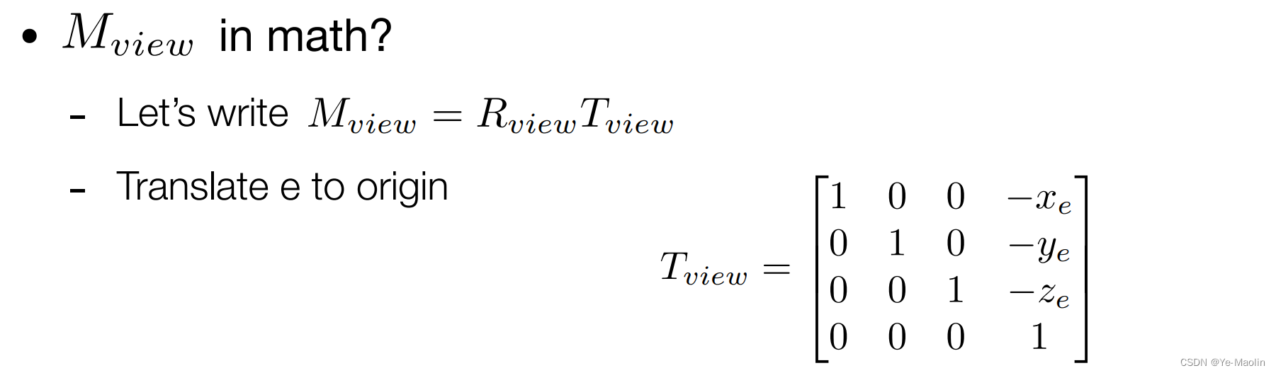 【GAMES101】Lecture 04 观测变换_观察空间games101-CSDN博客