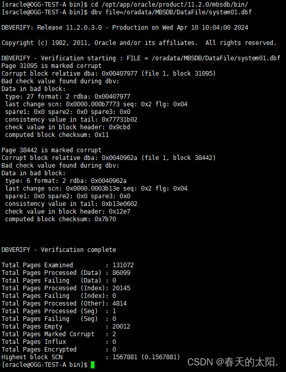 ORA_01578 ORA_01110 ORACLE数据块损坏_ora-01578:oracle 数据块损坏-CSDN博客