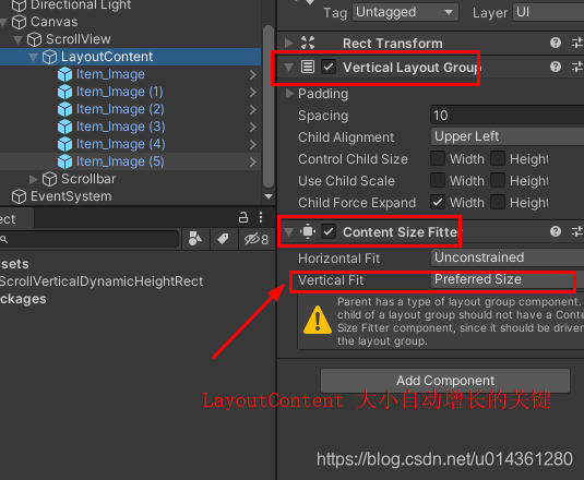 Unity UGUI 效果 之 Scroll 根据内容多少，动态实现鼠标滑动滚动浏览预览（ Scrollbar + ScrollRect ...